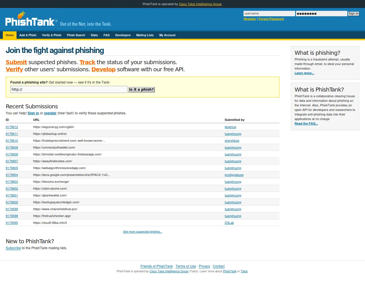 Report - phishtank.com