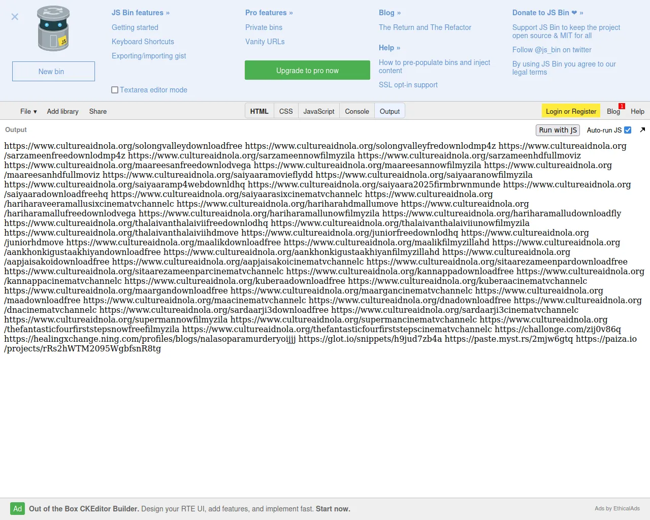Report - jsbin.com/rufusuruka/edit?html,output