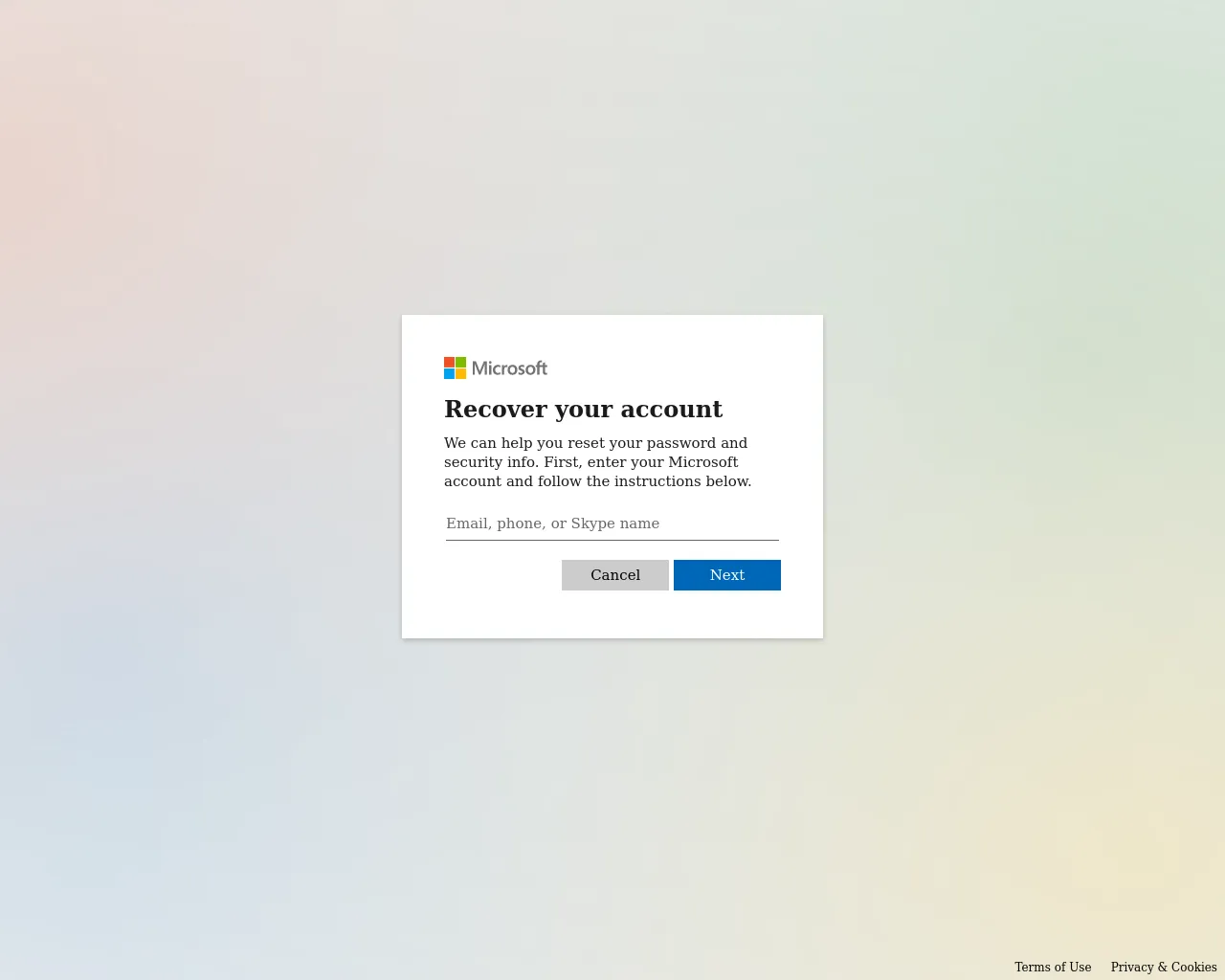 Report - account.live.com.office.o365prod.rimac.myshn.net/ResetPassword ...